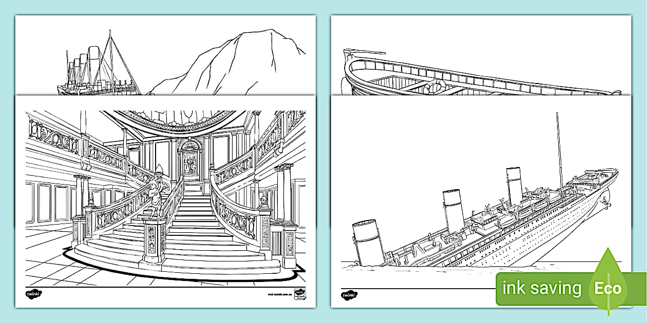 Titanic Colouring Pages - Primary School - Twinkl