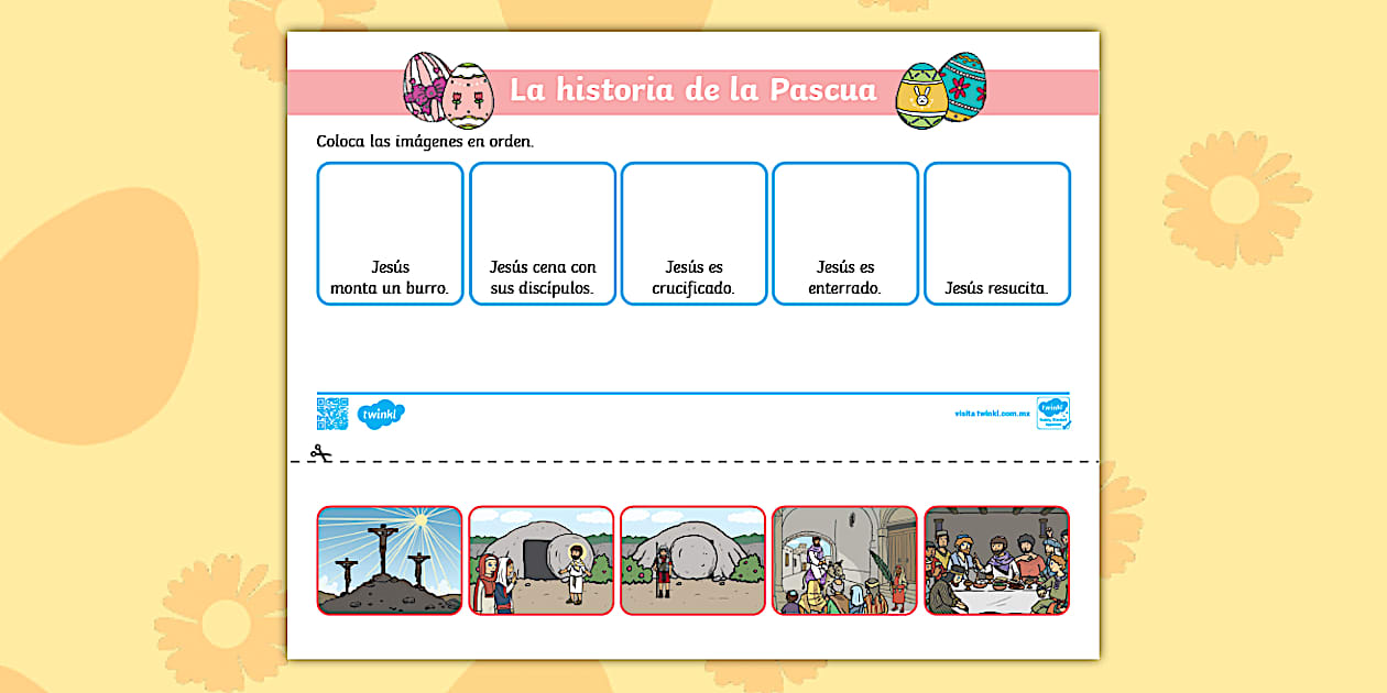 Historia de la Pascua - línea del tiempo - Twinkl