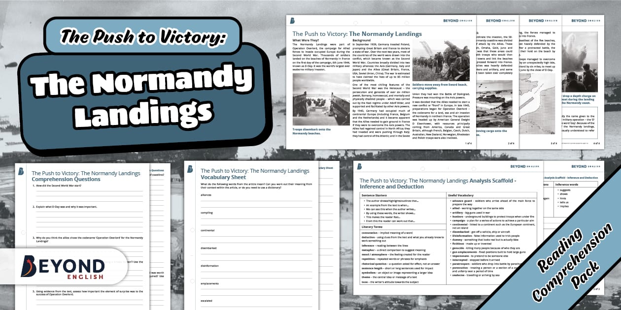 The Normandy Landings Reading Comprehension | Beyond