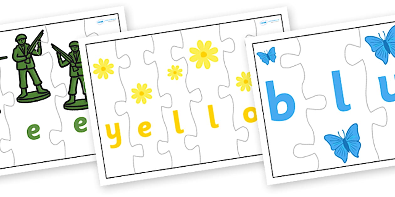 Color Jigsaw Spelling (Teacher-Made) - Twinkl