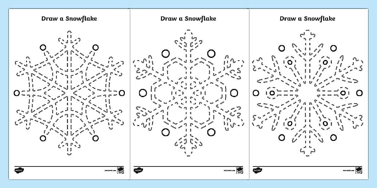 Draw a Snowflake Pencil Control Activity | Twinkl - Twinkl
