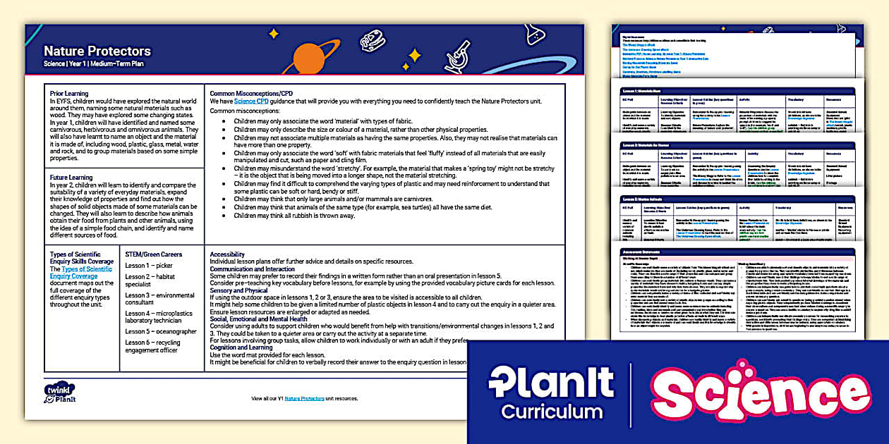 Science: Nature Protectors: Year 1 Medium-Term Plan