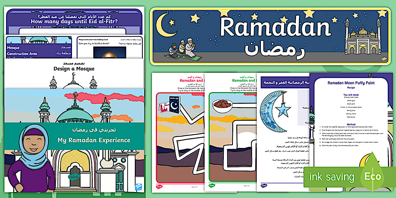 Ramadan and Eid Resource Pack - Arabic/English - Twinkl