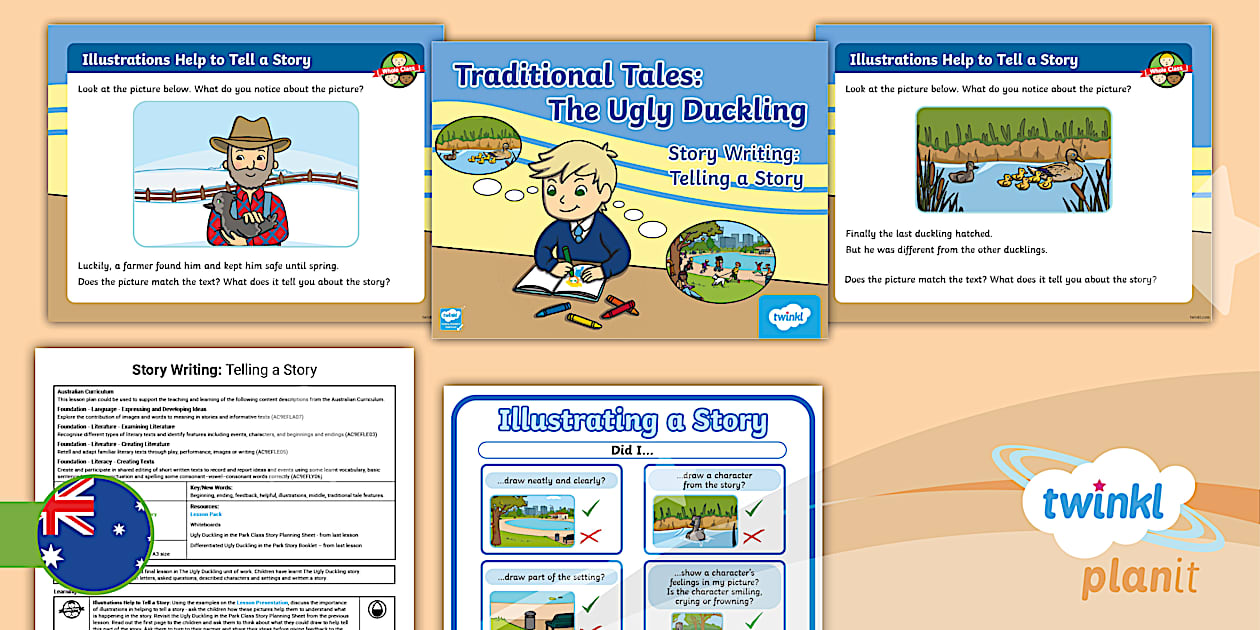 Foundation Writing The Ugly Duckling Story Writing Lesson 5