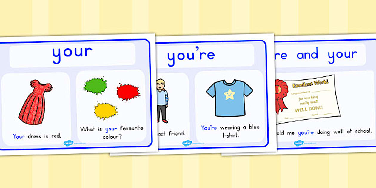 Your and You're Display Posters (teacher made) - Twinkl