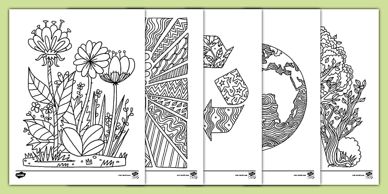 Earth Day Mindfulness Coloring Sheets (teacher made)