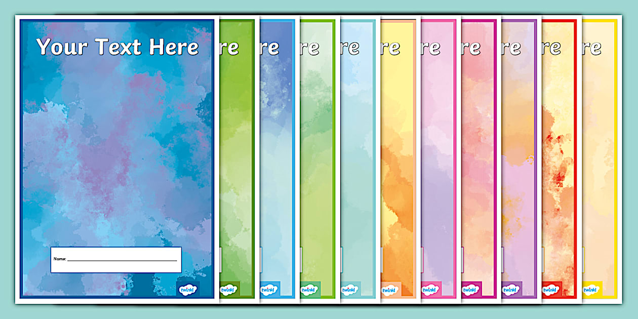 Watercolour Editable Book Cover Pack (teacher made) - Twinkl
