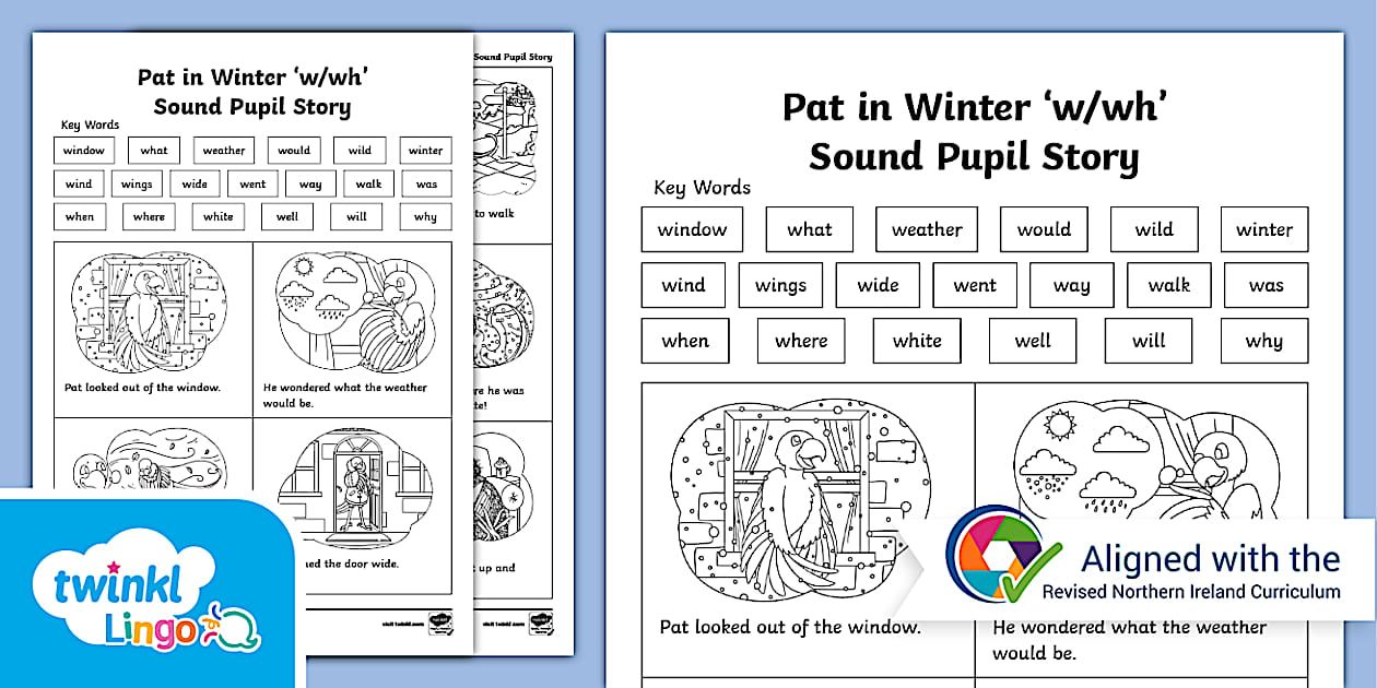 Pat in Winter 'w/wh' Sound Pupil Story Activity Sheet