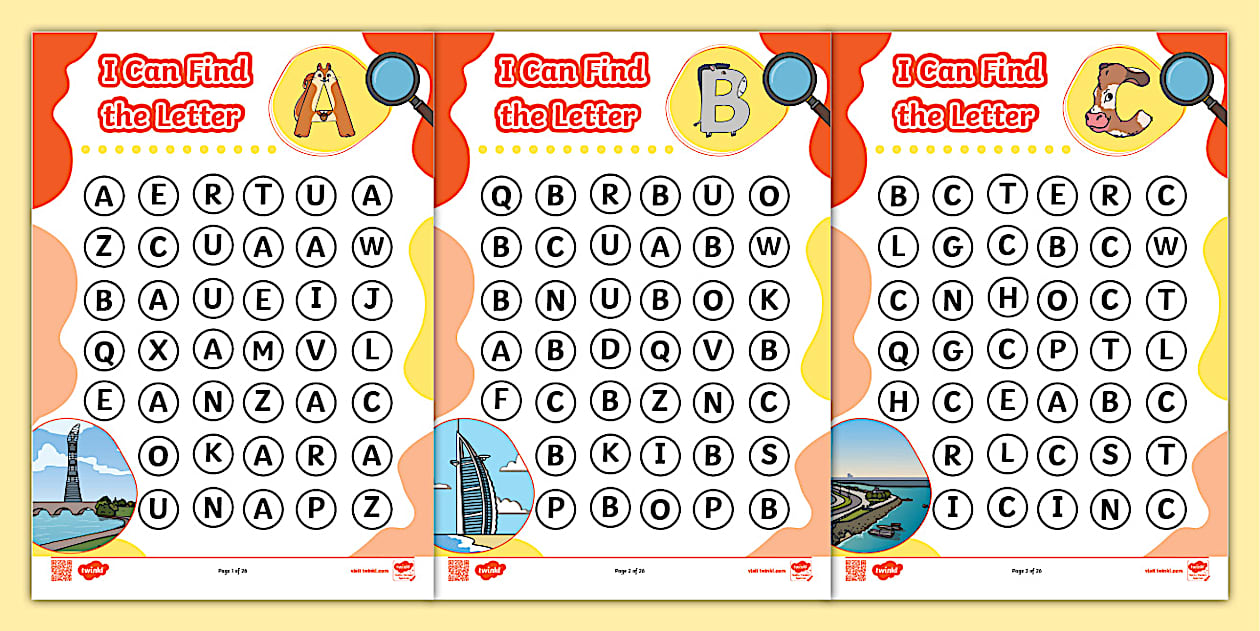 I Can Find the Letter - Uppercase Letters - Twinkl