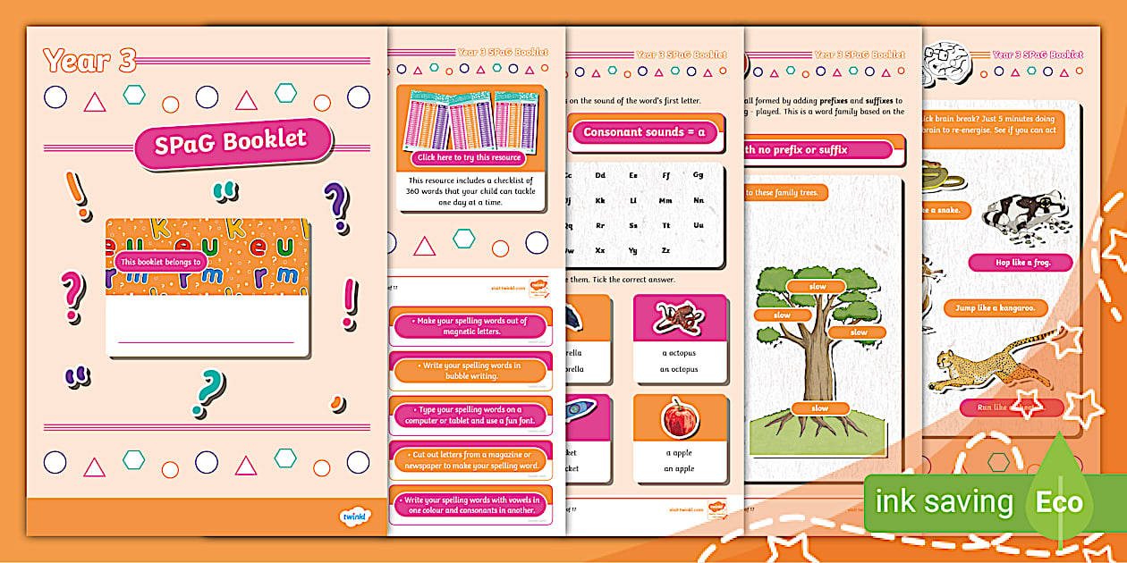 Year 3 SPaG Booklet (teacher made) - Twinkl
