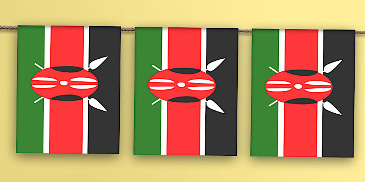 Kenya Flag Bunting (profesor hizo) - Twinkl