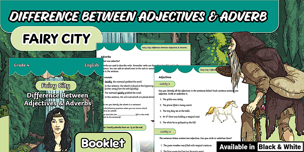 Gr 4 English Fairy City Adjectives and Adverbs Booklet CAPS
