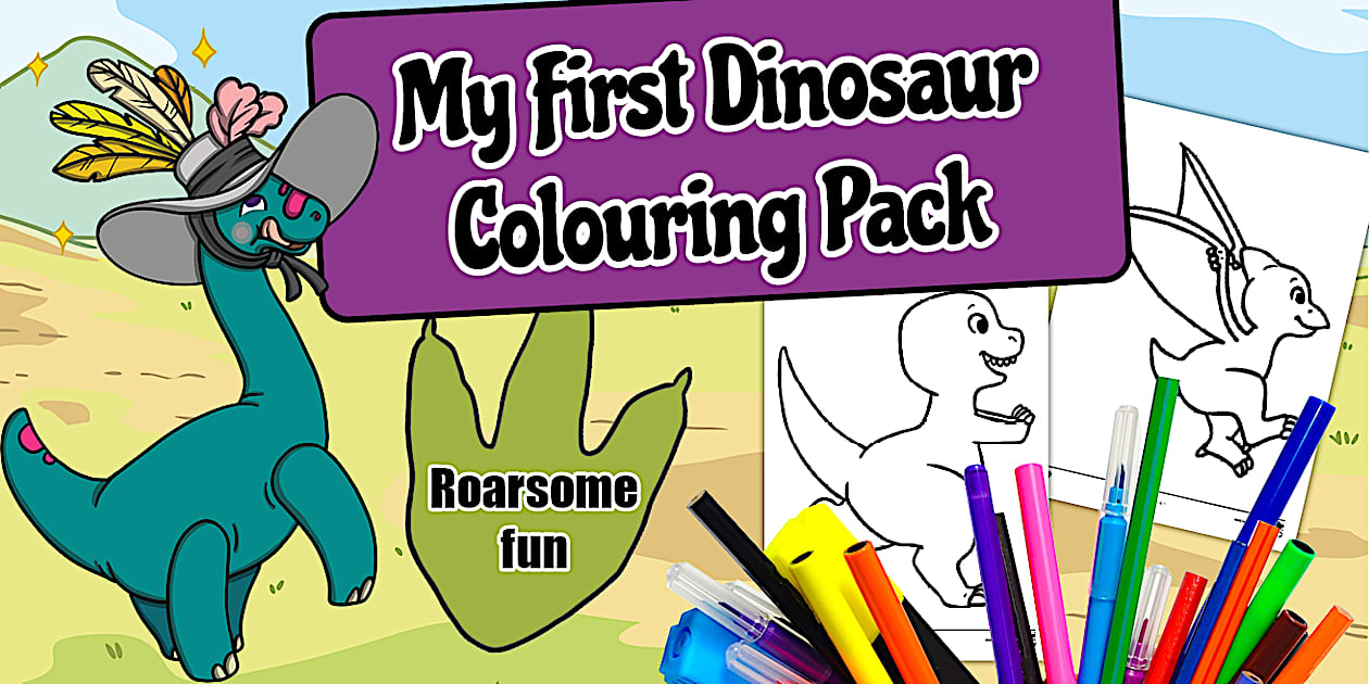 My First Dinosaur Colouring Pack | Twinkl Canada