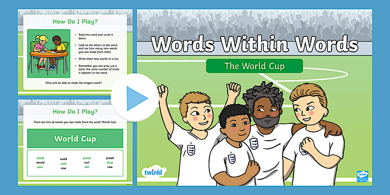 KS1 Words within Words Game The World Cup 2018 PowerPoint