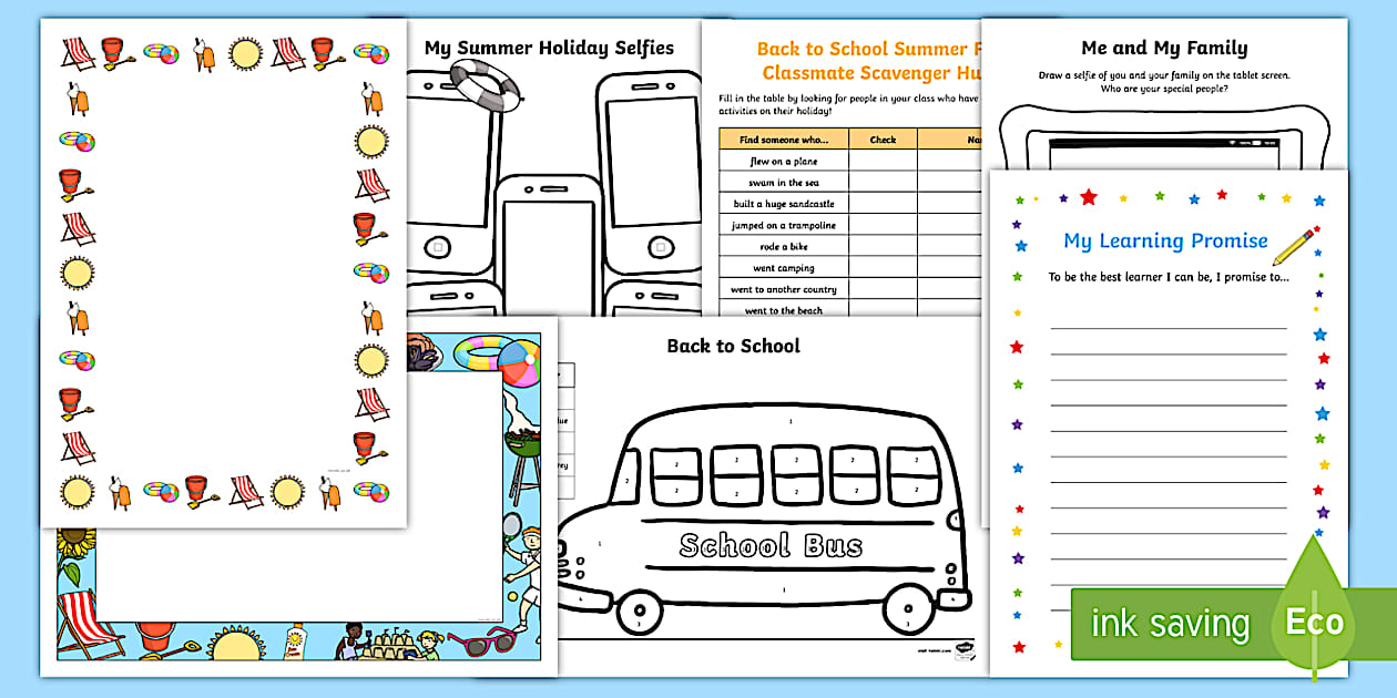 First Day Back to School Activity Pack | Teaching Resources