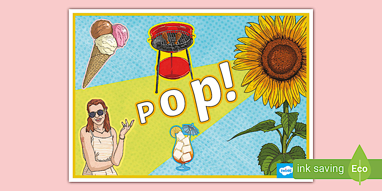 Summer Pop Art Display Poster (teacher made) - Twinkl