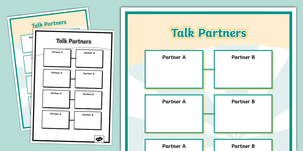 KS2 Talk Partners Display Poster - Twinkl