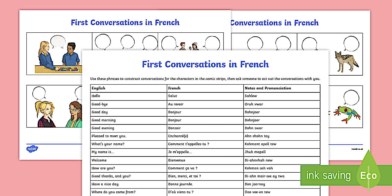 French Greetings Worksheet | Language | Twinkl - Twinkl