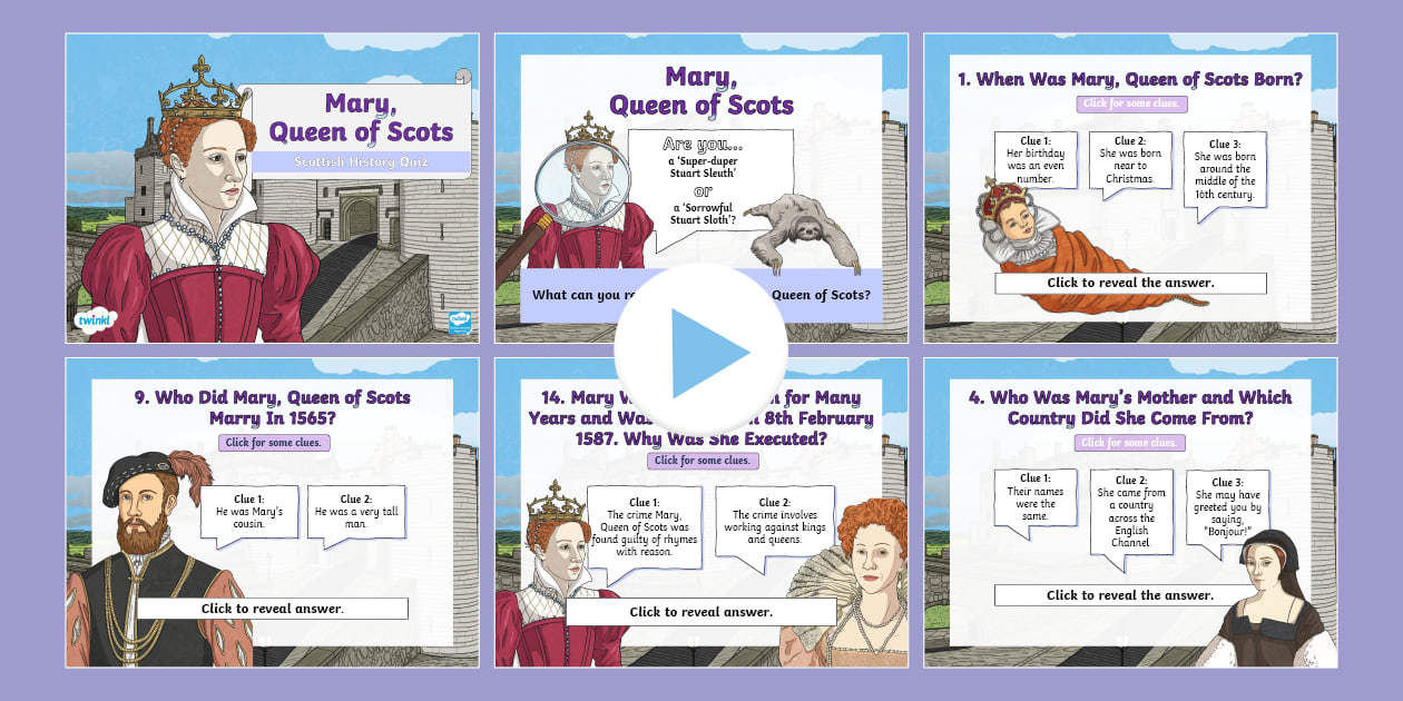 Mary, Queen of Scots Scottish History Quiz PowerPoint