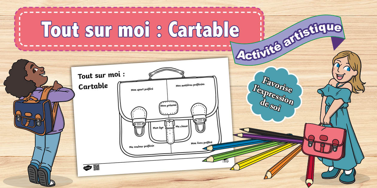 * NEW * Tout sur moi : Cartable - Twinkl Français - Twinkl