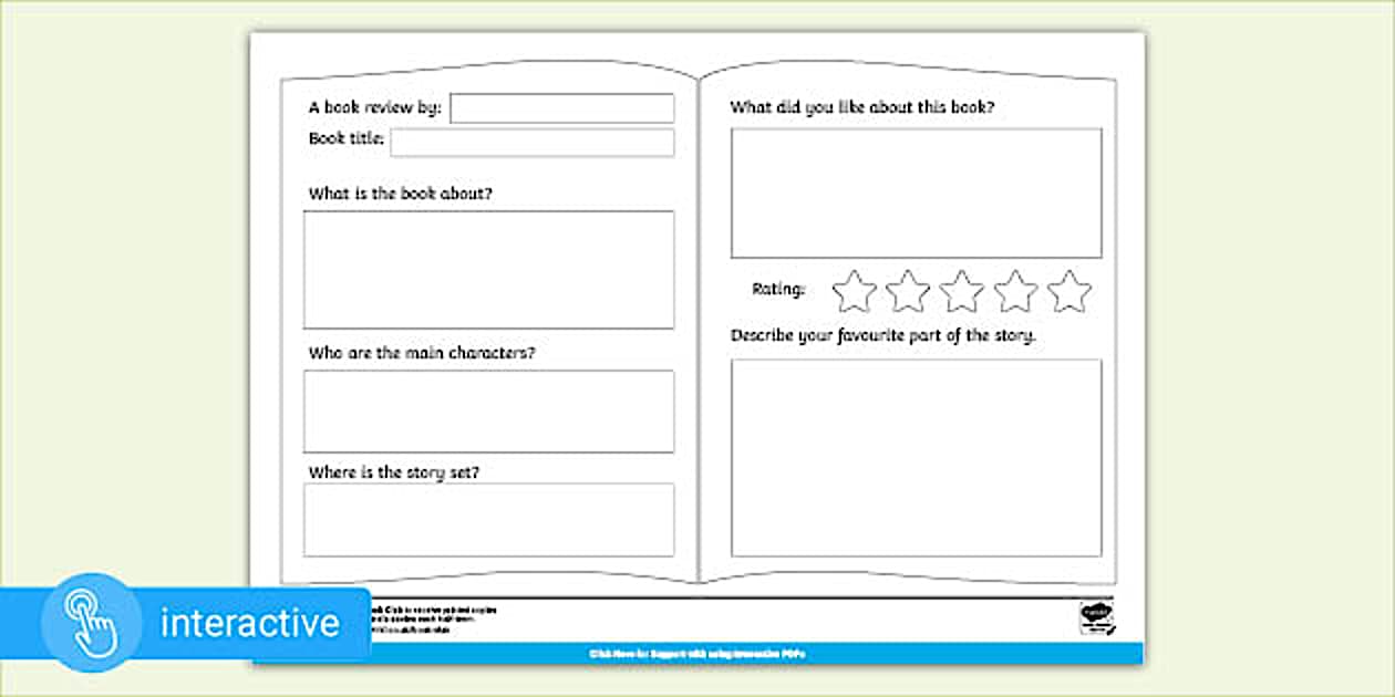 Interactive PDF Book Review KS1 (teacher made) - Twinkl