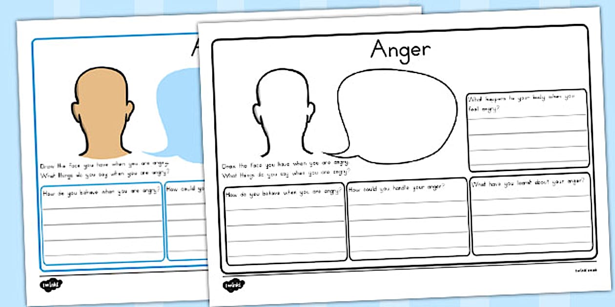 Anger Management Worksheet | SEN Teaching Resources - Twinkl