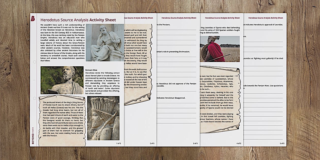 Herodotus Source Analysis Activity Sheet (teacher made)