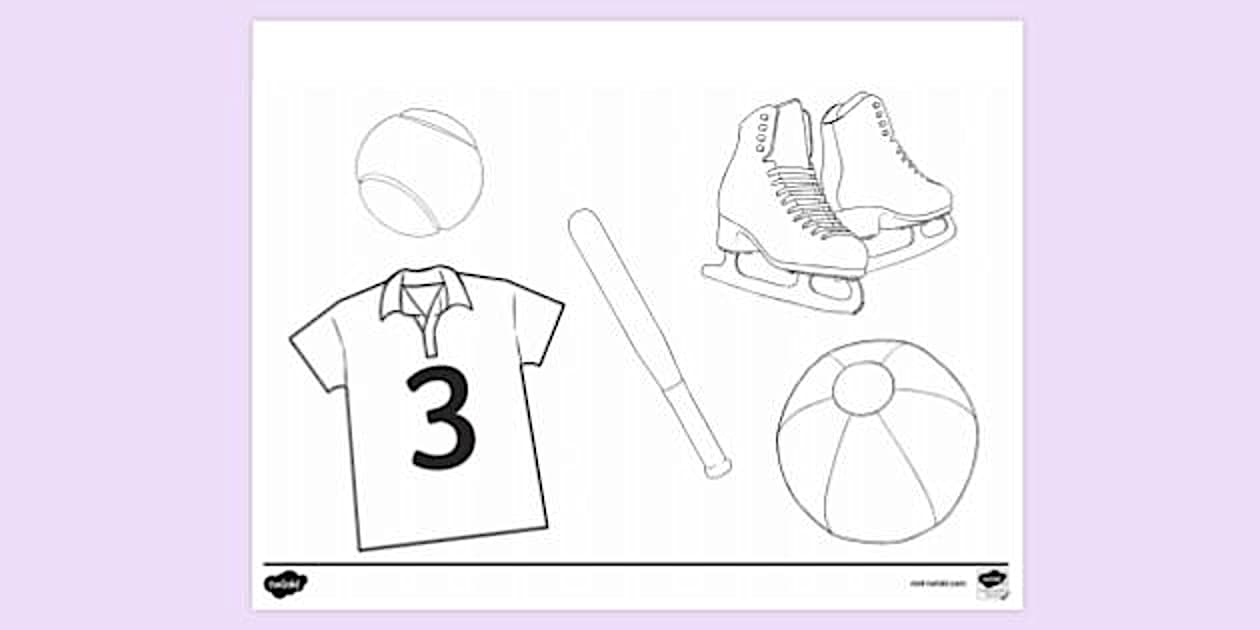 Sports Colouring | Colouring Sheets (teacher made) - Twinkl