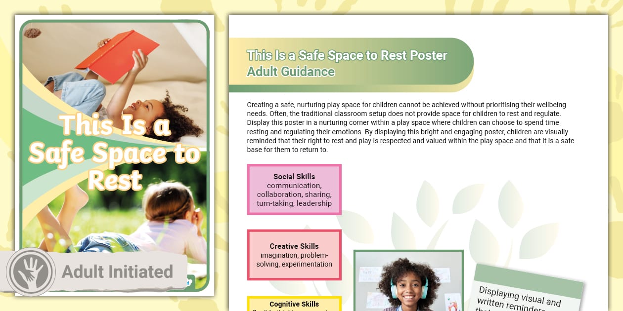 This Is a Safe Space to Rest Poster (teacher made) - Twinkl