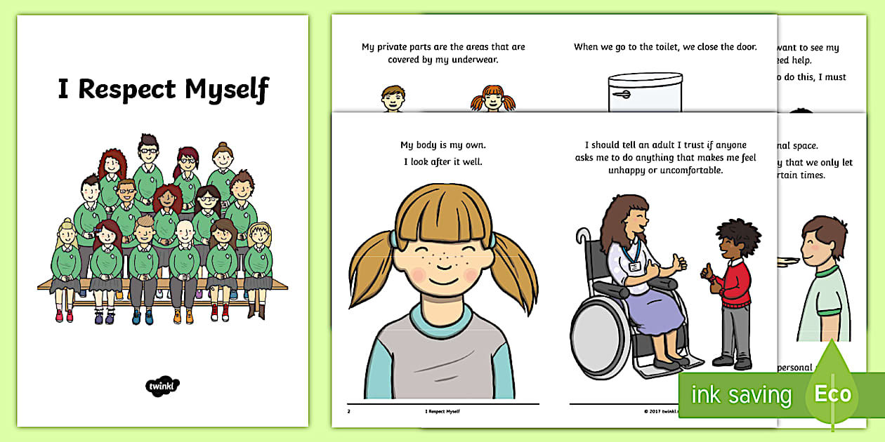 Editable I Respect Myself Social situation Booklet - Twinkl
