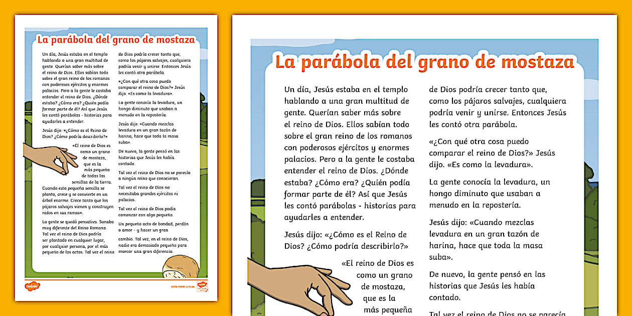 Lectura: La semilla de mostaza | Recursos Educativos Twinkl