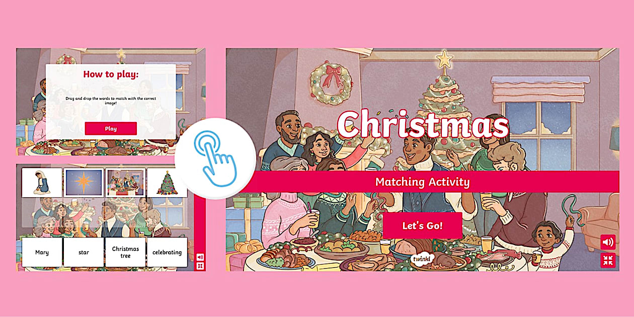 RE: Christmas: KS1 Interactive Matching Activity