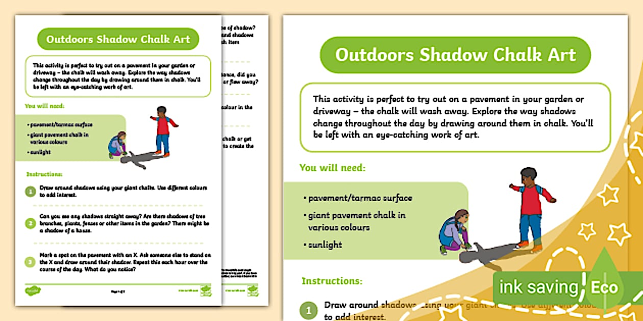 Outdoor Shadow Chalk Art - Parents Resources - Outdoor Fun