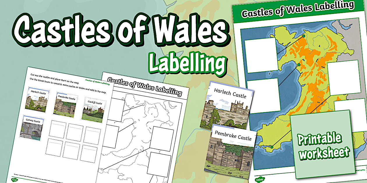 Castles of Wales Labelling Worksheet