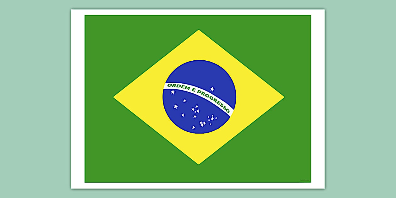 Brazil Flag Display Poster | Display | Twinkl (teacher made)