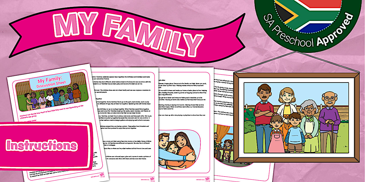 Preschool: My Family: Discussion Sheet