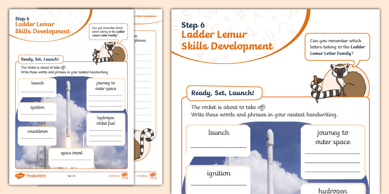 Handwriting Scheme Step 6 Ladder Lemur Skills Development