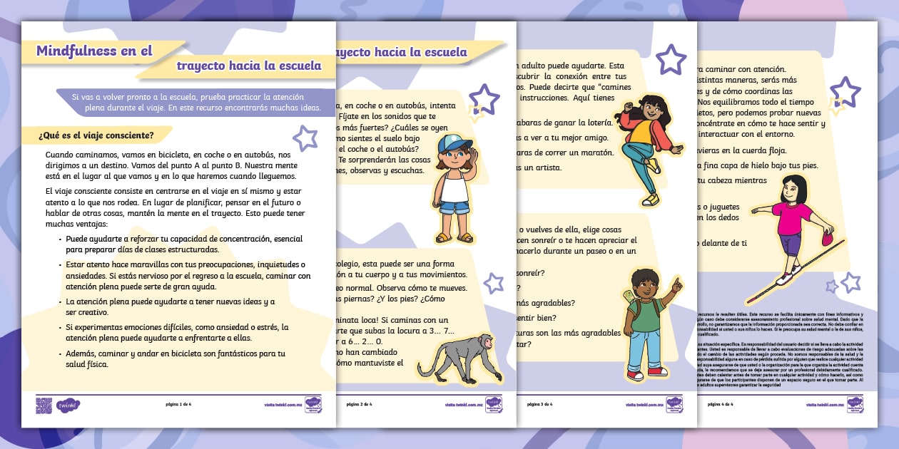 Regreso a clases - guía mindfulness