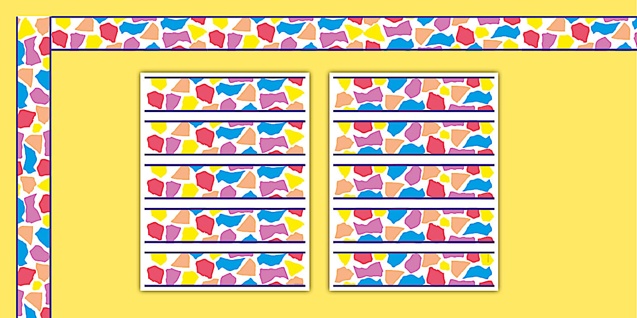 Bright Terrazzo Theme Bulletin Board Borders - Twinkl