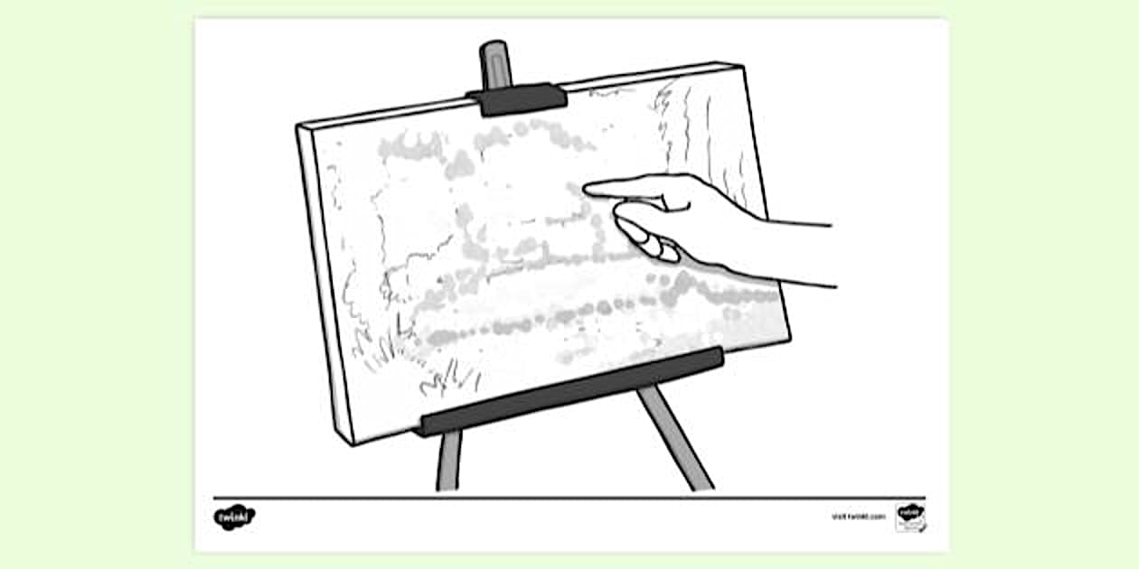 Monet Style Painting Colouring Sheet | Colouring Sheet