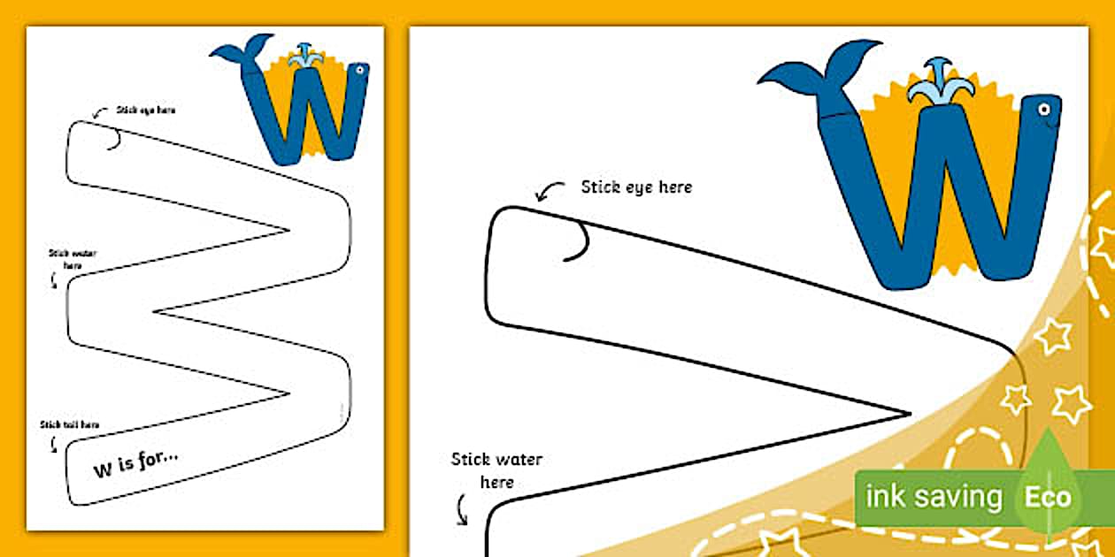 Make Your Own Alphabet Animals - W (teacher made) - Twinkl