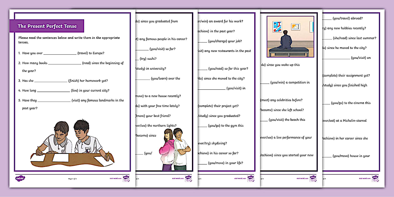 Practicing the Present Perfect Tense (teacher made) - Twinkl