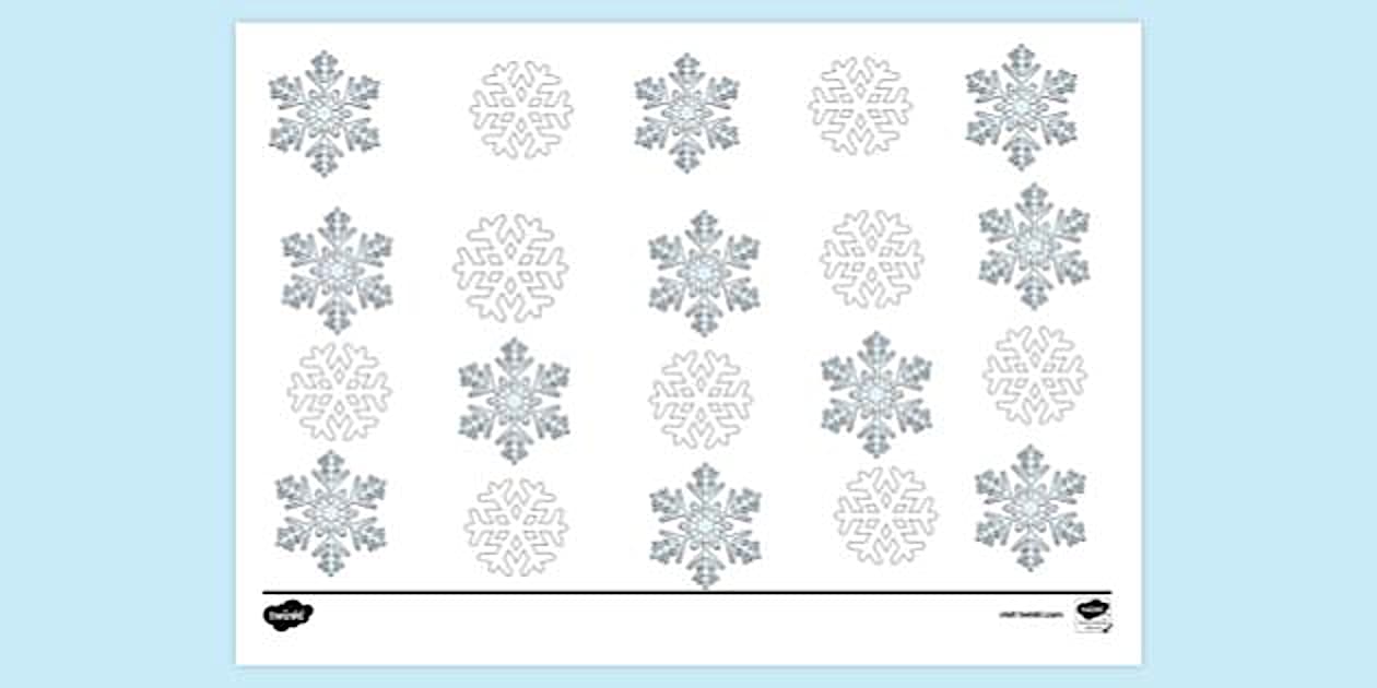 Small Snowflake Colouring Page | Colouring Sheets - Twinkl