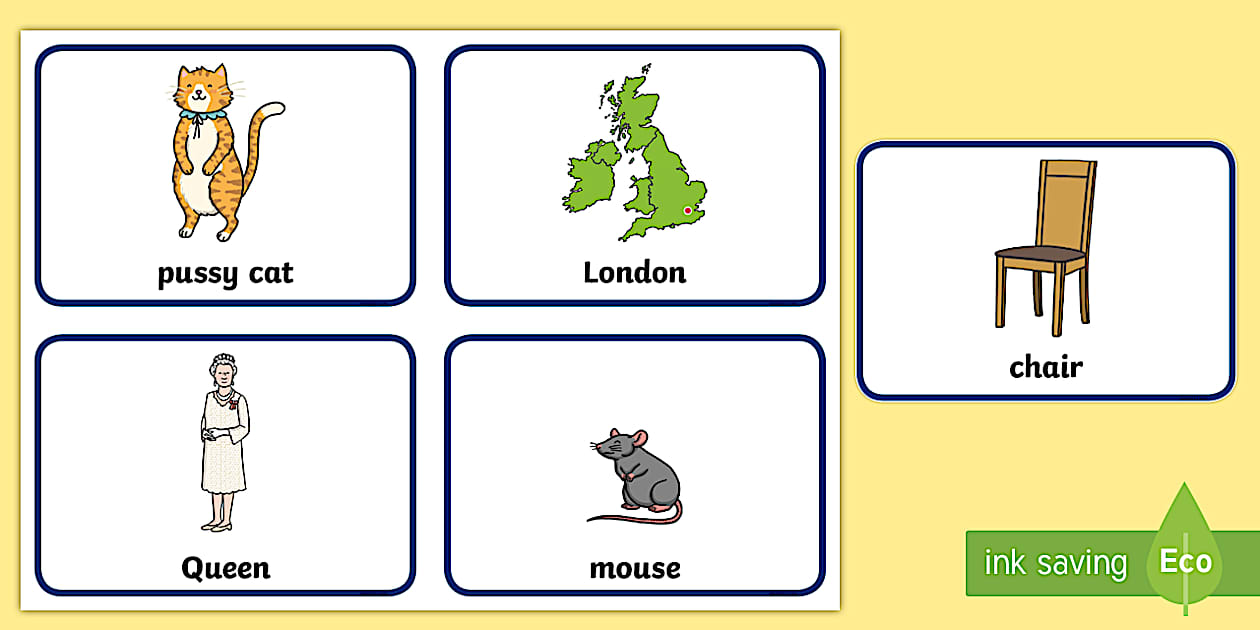Pussy Cat Pussy Cat Nursery Rhyme Picture Flashcards pussy-cat-pussy-cat-nursery-rhyme-picture-flashcards