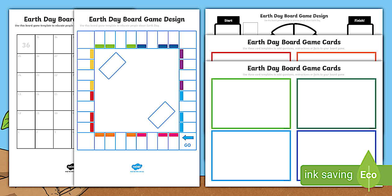 Earth Day Board Game Design Activity (teacher made) - Twinkl