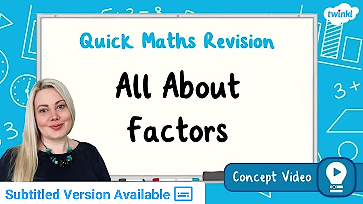 👉 All About Factors | KS2 Maths Concept Video