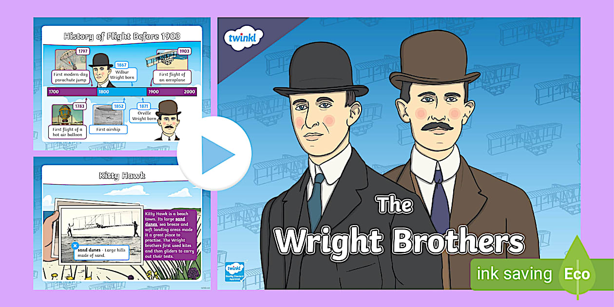 The Wright Brothers Information PowerPoint - Twinkl