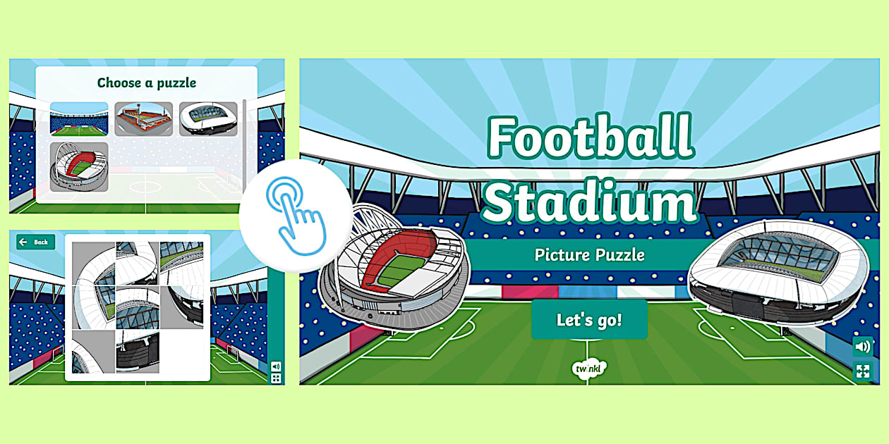 Football Stadium Interactive Slider Puzzle (teacher made)