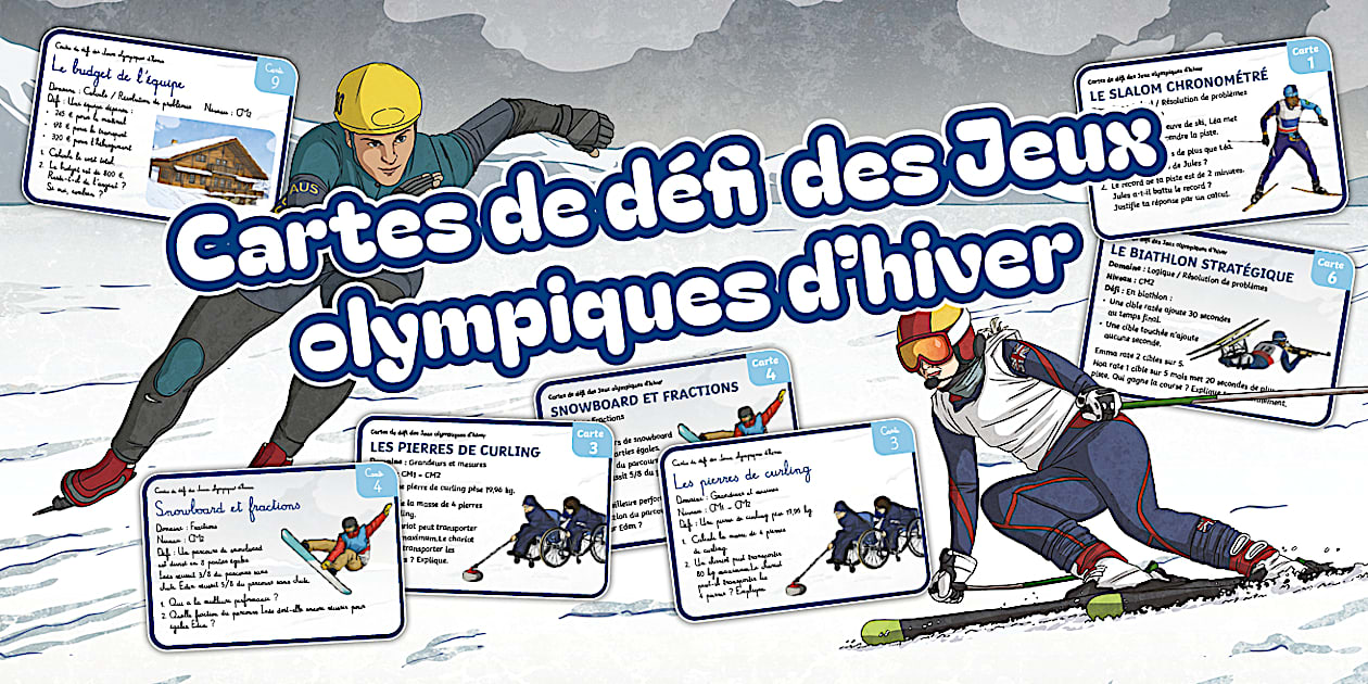 Défis Maths d'Hiver – Cartes Problèmes CM1-CM2