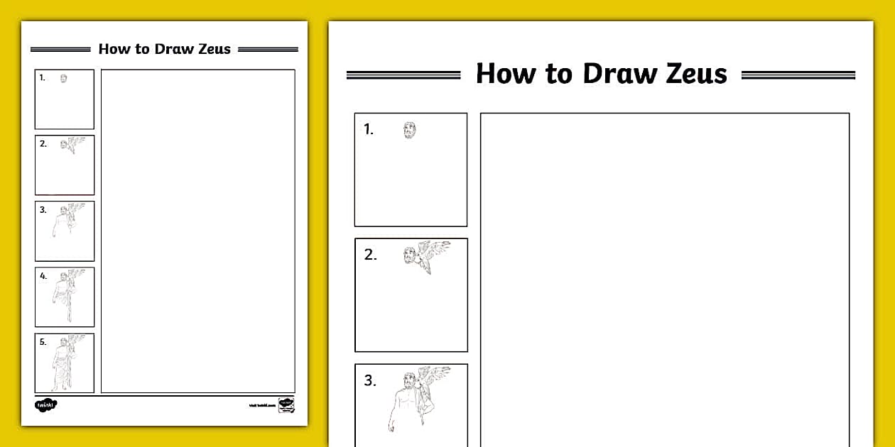 How to Draw Zeus Activity (teacher made) - Twinkl